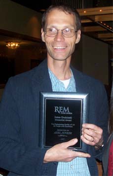 Axel Junker, MS, recognized by REM Wisconsin – Waisman Center – UW–Madison