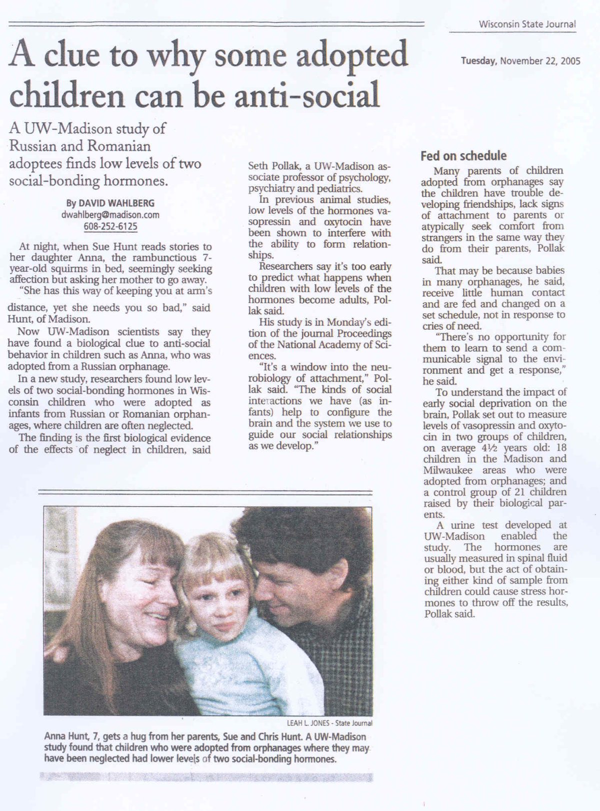 Seth Pollak: A career dedicated to understanding child emotion ...