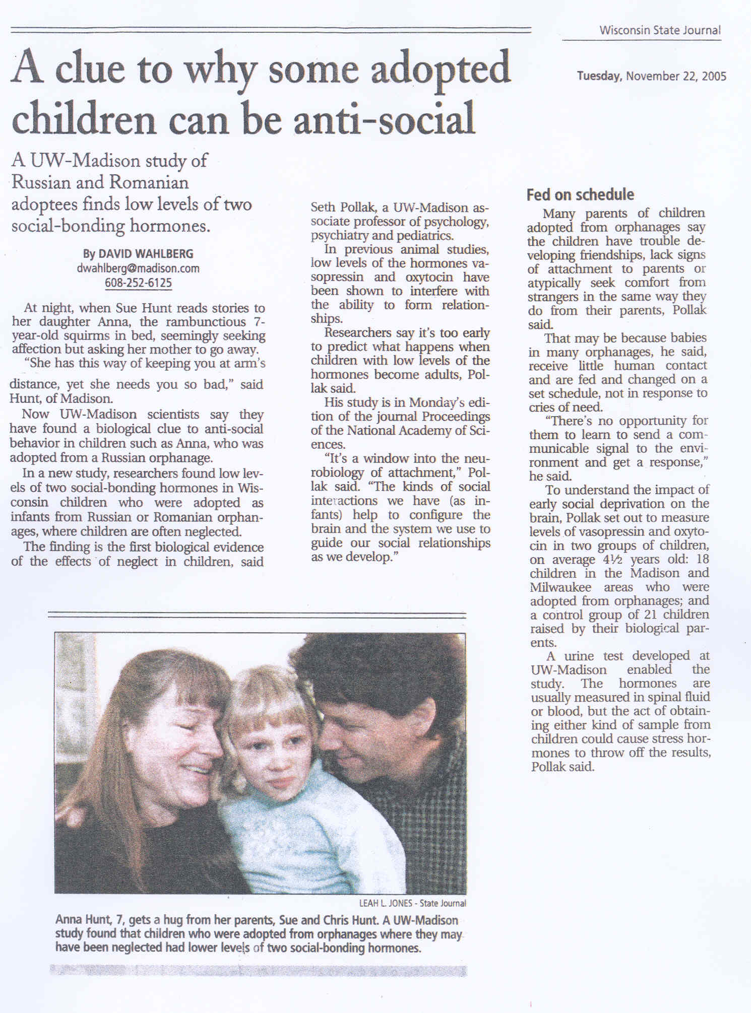 Seth Pollak: A career dedicated to understanding child emotion ...